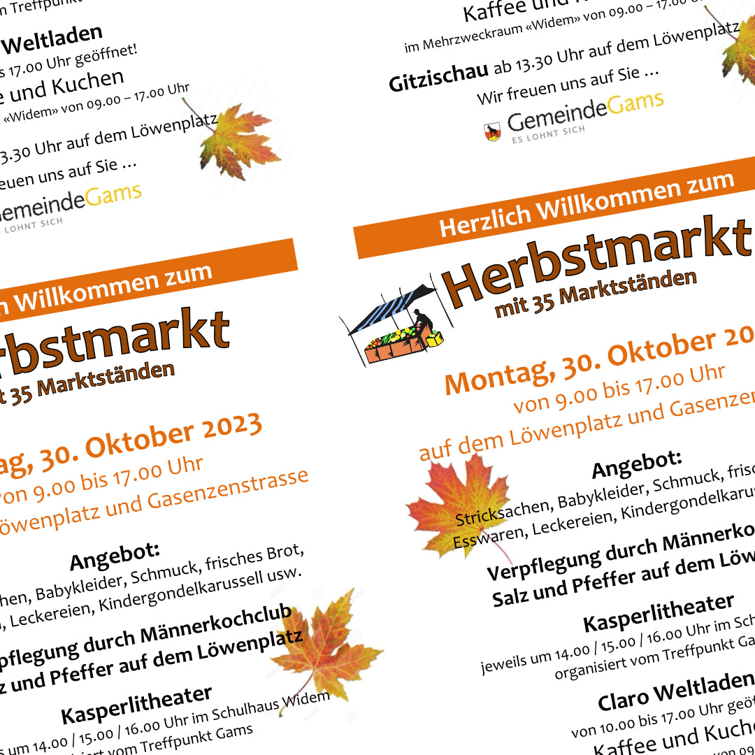 Brennerei Schegg am Gamser Herbstmarkt vom 30. Oktober 2023 ...